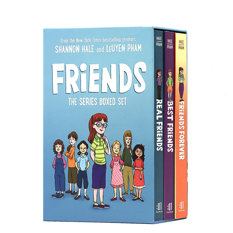 好朋友系列3册盒装英文原版Friends The Series Boxed Set儿童英语绘本文学故事中小学生课外阅读漫画书章节桥梁读物纽伯瑞 ...