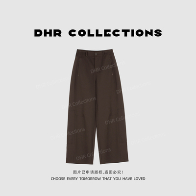 豆豆DE【拽拽弯刀裤】窄版显瘦休闲裤春款百搭直筒裤女-26CT8015