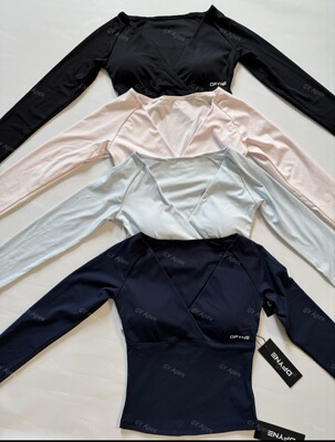 高端货DFYNE Origin Long Sleeve V-Neck Top 裸感深V长袖运动衫