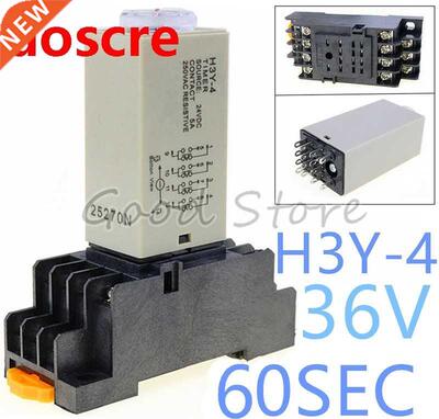 1SET H3Y-4 0-60Sec 36V Time relay power delay contrler ST