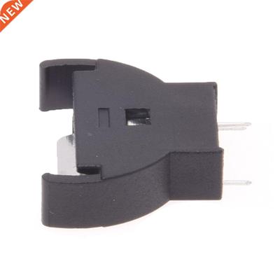 10 Pieces Shell CR2032 Button Cell Sockets Holder Case Black
