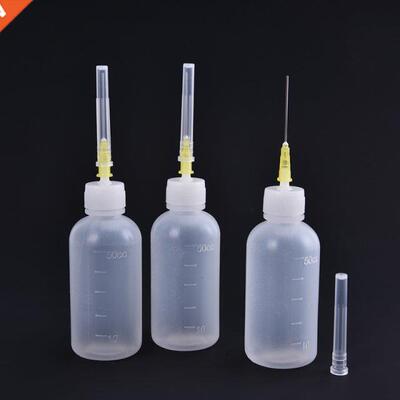 3pcs 50ml Transparent Polyethylene Needle Dispenser Dispensi