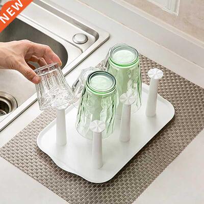 Creative Glass Water Cup Rack Plastic Drainboard Drying Drai