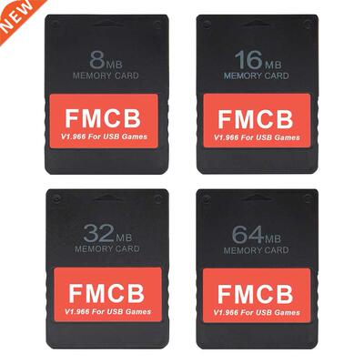 FMCB Memory Card for PS2 Console V1.966 8MB/16MB/32MB/64MB M