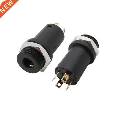 2Pcs PJ-3164 3.5mm 4 Pin Headphone Stereo Socket Panel Mount