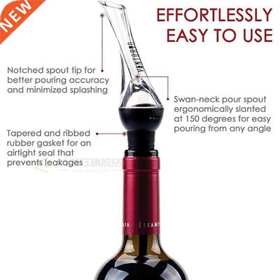 Wine Aerator Pourer Black Premium Aerating Acrylic Pourer De