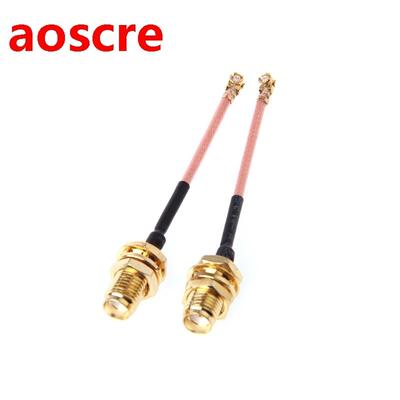 5 Pcs 5cm RG178 Extension Cable Gold Plated RF Straight SMA
