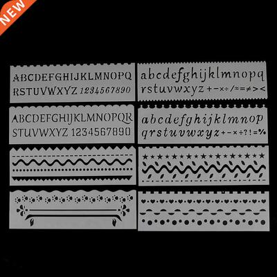 Letter Wave Shaped DIY Craft Hollow Layering Stencil Wall P