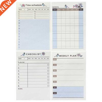 60 Sheets/pad Creative Diary Weekly Plan Memo Pad To Do List
