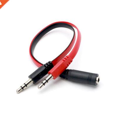 10pcs 3.5mm 1 Female to 2 male AUX Audio Cable Mic Splitter