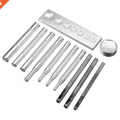12pcs Snap Rivet Fastener Buttons Installation Tool Kit for