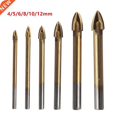 4-12mm Cross Tile Drill Bits Titanium Carbide Ceramic Wood G