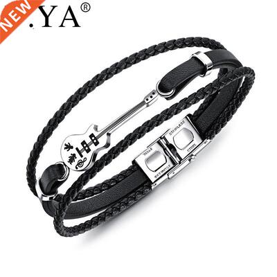 V.YA Multilayer Genuine Leather Guitar Man Bracelets Class