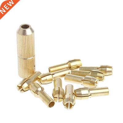 1+10Pcs 0.5-.2mm Micro Twist Hand Kit Chuck Bit Collet .17