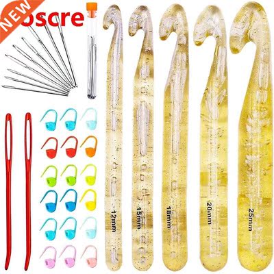 Crochet Hook Sets Stitch Markers Weaving Yarn Needles With