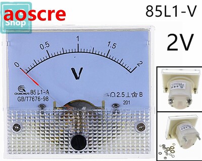 1PCS 85L1-V 2V AC Analog Voltmeter Panel Voltage Meter 64*56