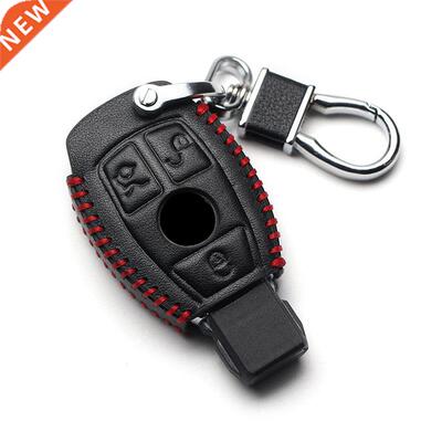 Genuine Leather Car Key Cover Keychain Case for Mercedes Ben