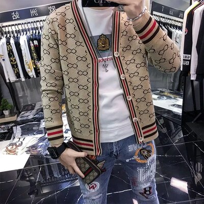 Sweater Cardigan Men Casual V-Neck Shirt Autumn Winter Slim