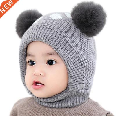 Baby Hat Baby Winter Velvet Ball Ear Cap Kids	 Autumn Dot