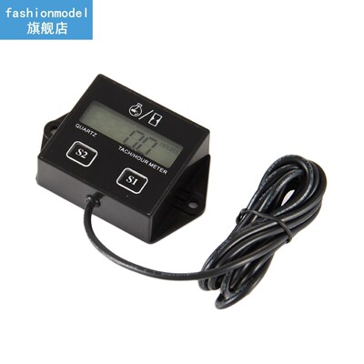 1pc Digital Engine Tach Hour Meter Tachometer Gauge Engine R