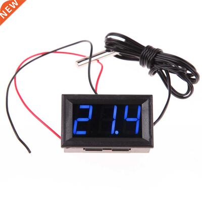 Blue LED DC12V Temp 1m Meter Gauge Probe -50~110C Detector