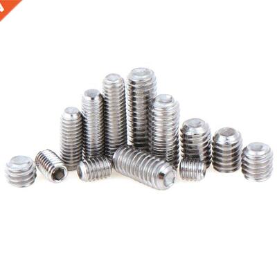 50Pcs ainless Hex Hexagon Socket Set Screw Headless Concav