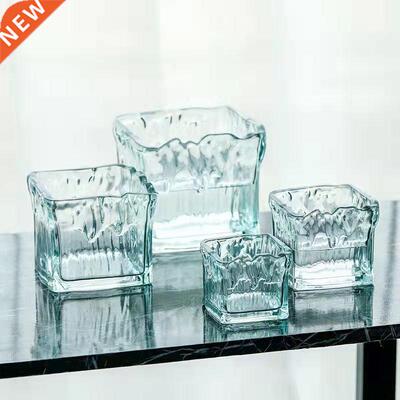Ice Sculpture Square Creative Square Hydroponic Green Plants