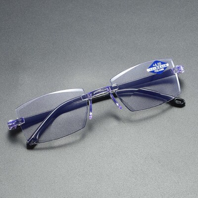 Ultralight Rimless Reading Glasses Anti Blue Light Radiation