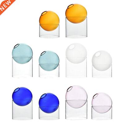 Round Glass Vase Potted Decoration Nordic Style Decorative V