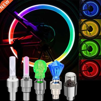 Neon Bicycle Valve Lamp Car Motorcycle Color Cool LED Wheel