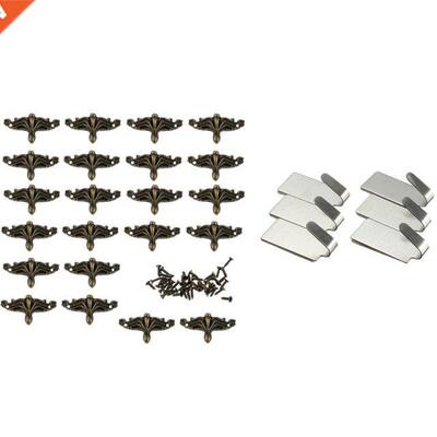 6Pcs Stainless Steel Self Adhesive Stick Wall Hook Hanger Wi