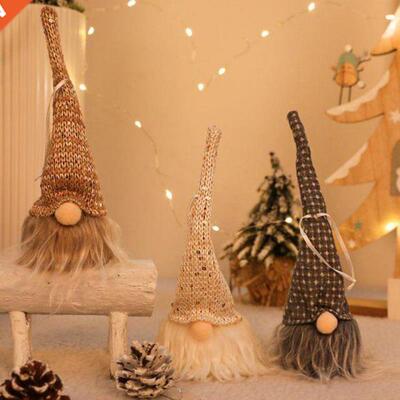 Christmas Forest Old Man With Lamp Pendant Faceless Doll Lum