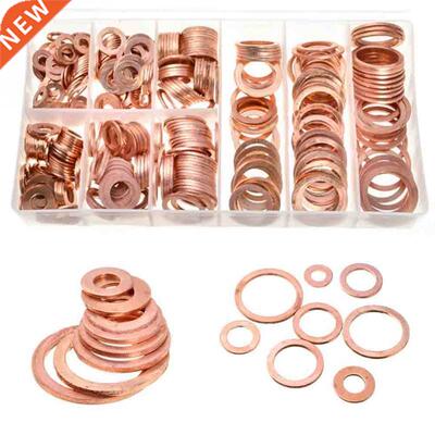 400pcs/Kit Solid Copper Crush Washers 9 Sizes Assorted Seal