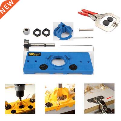 35mm Cup Style Hinge Boring Jig Drill Guide Set Door Hole Te