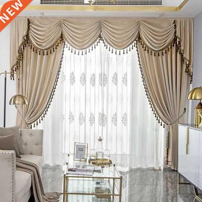Curtains for Living Room Simple Bedroom Thick Embroidered Ya