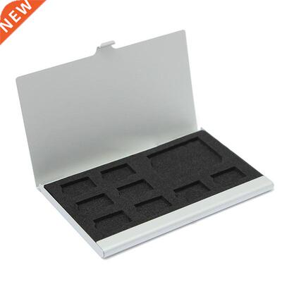 9 Micro-SD/SD Memory Card Storage Holder Box Protector Metal