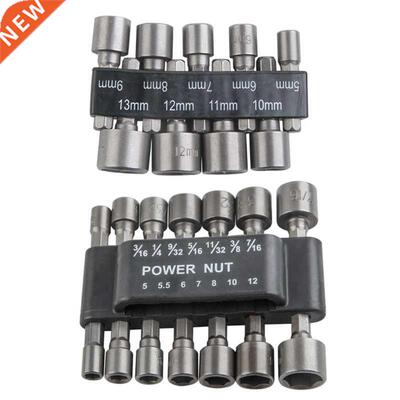 9 Pcs/14 Pcs Hexagonal Nut Driver Drill Bit Socket Screwdriv