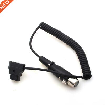 D-Tap Male to Female 4-Pin XLR Cable Coiled for Power Supply