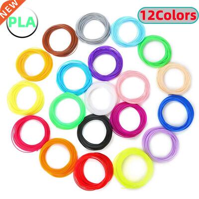 HooMore 3D Pen Filament PLA No Smell Safety Brilliant 12 Col