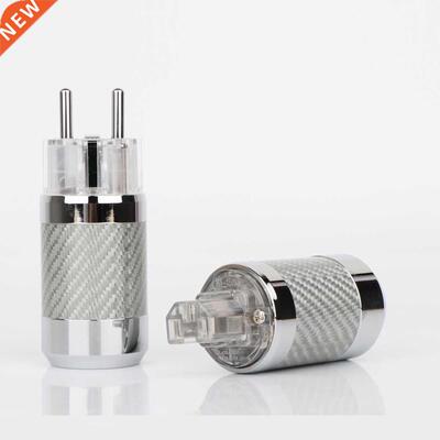 Hifi audio Silver Plated EU Schuko Power Plug IEC Female con