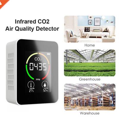 Portable Infrared / Semiconductor Sensor CO2 Meter Temperatu