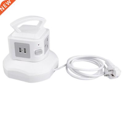 PC+ABS Smart Anti-Thunder Overload Protector 3-Outlet with 2