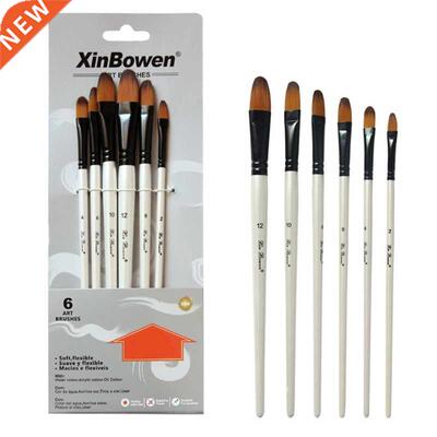 6 Pcs Multi-purpose Pint Brushes Kit Portble Beginners Pi