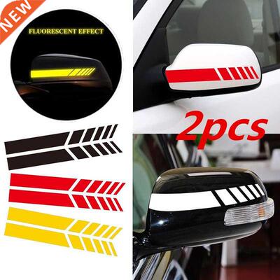 2PCS Rearview Mirror Stickers reflective car sticker Safety