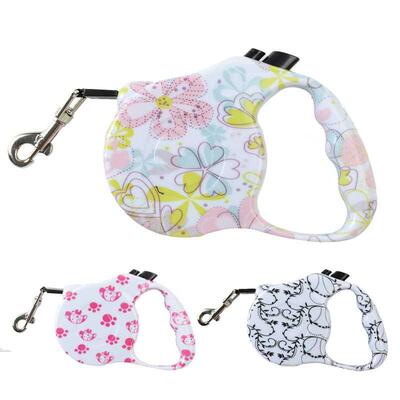 Printed Retractable Leash For Dogs Extending Puppy Walking L