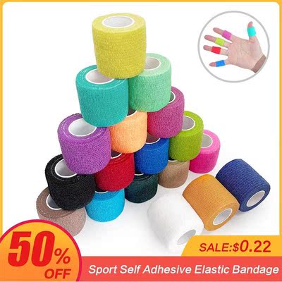 1 Pcs4.5m Colorful Sport Self Adhesive Elastic Bandage Wrap