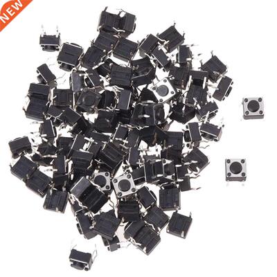 100 Pcs 6 x 6mm x 4.3mm PCB Momentary Tactile Tact Button Sw