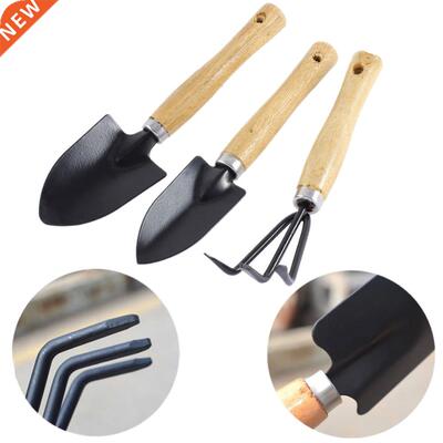 Gardening Wooden Handl Rake Shovel Digging Trowel Tools  H02
