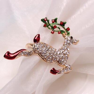 1PC Christmas Napkin Ring Holders Xmas tale Decoration for