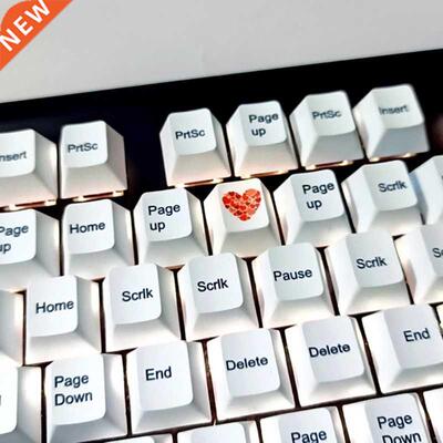 K1KF 1PC Red Love Heart Keycap Cherry Profile PBT Key R4 for